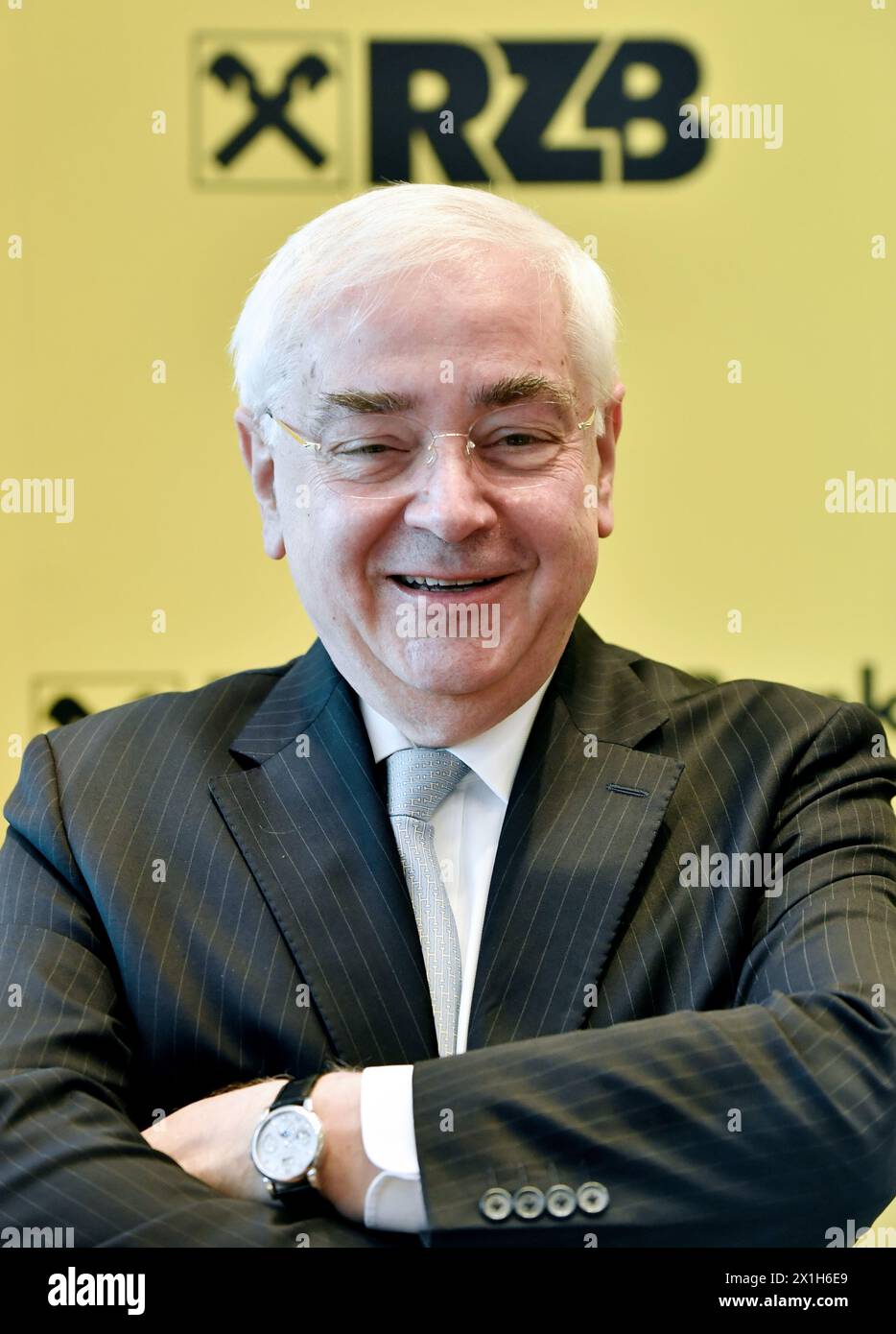 Raiffeisen Bank International (RBI) press conference in Vienna, Austria ...