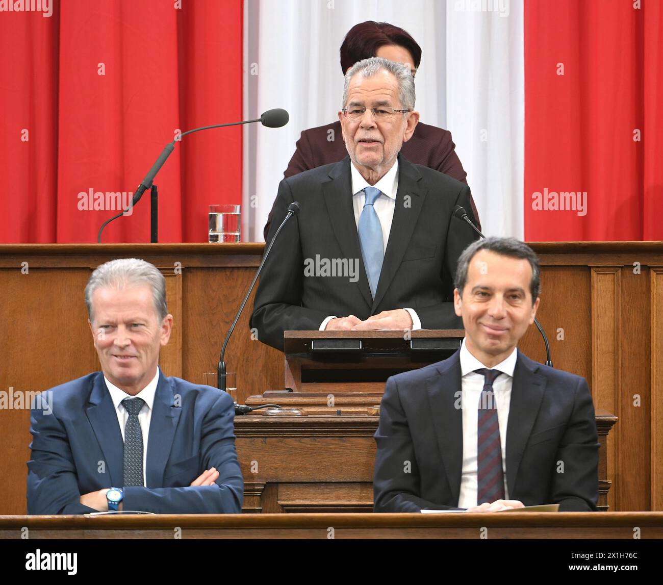 Austria's president Alexander Van der Bellen is sworn in by the federal ...