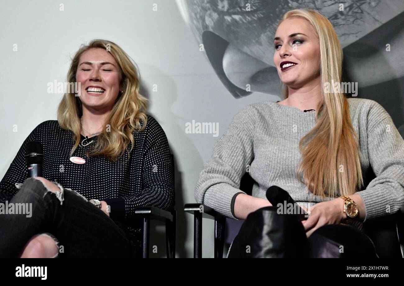 Press conference during FIS Ski World Cup Finals in Aspen, USA, on 13 ...