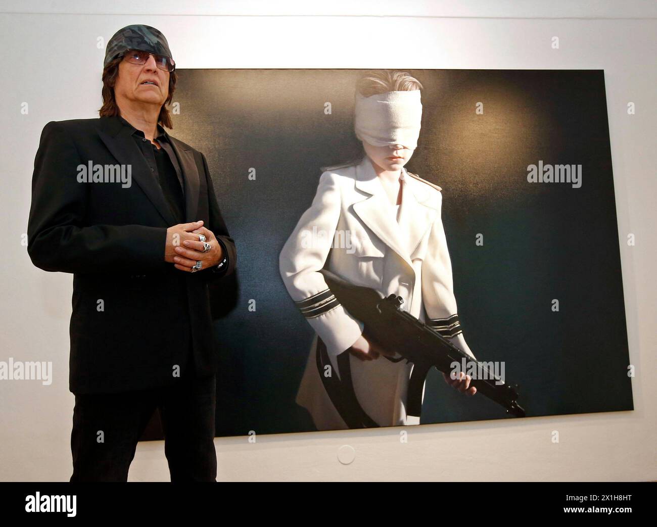 Austrian artist Gottfried Helnwein during media event during ...