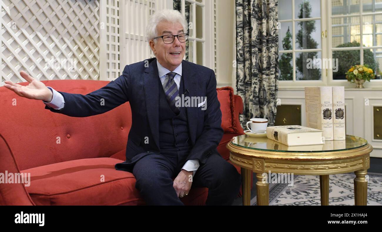 Welsh author Kenneth Martin " Ken " Follett during interview with ...