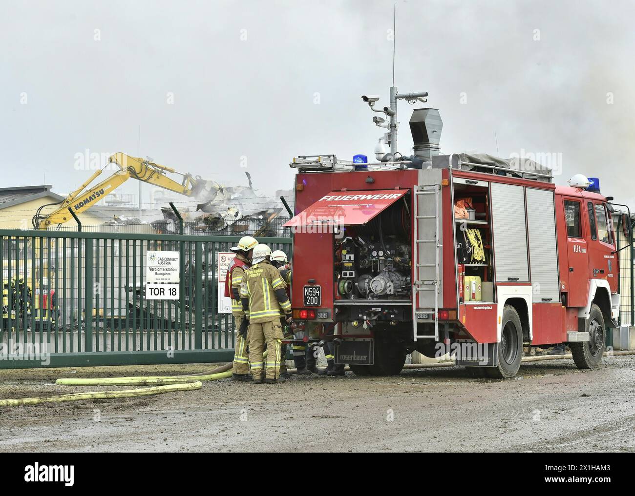 Firefighter put a fire out at Austria's main gas pipeline hub at ...