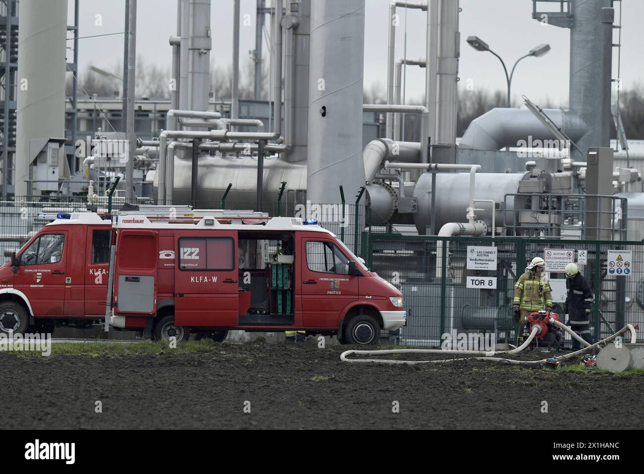 Firefighter put a fire out at Austria's main gas pipeline hub at ...