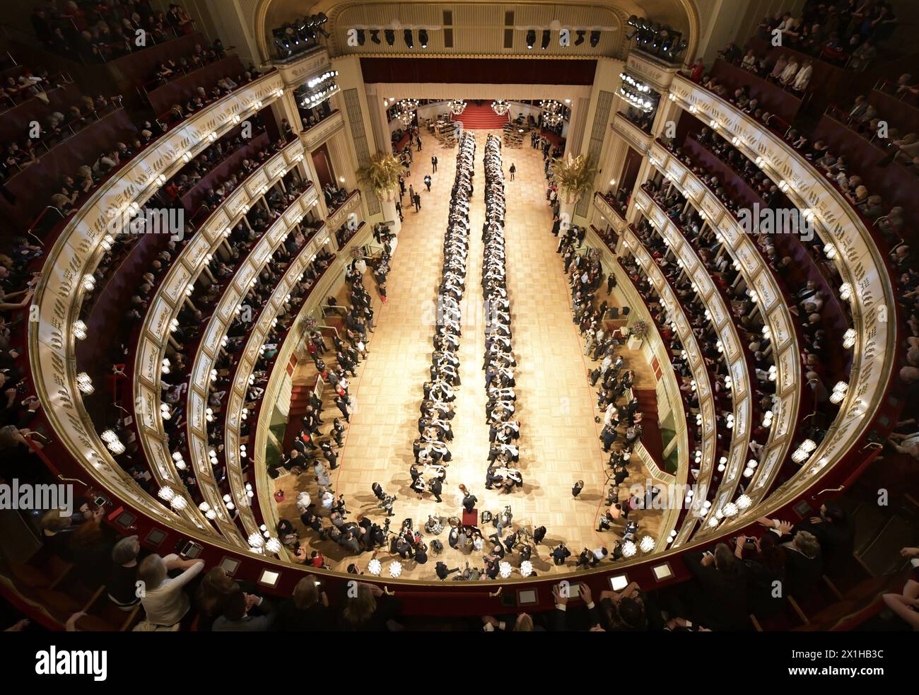 Debutants perform in the ballroom during the dress rehearsal for the ...
