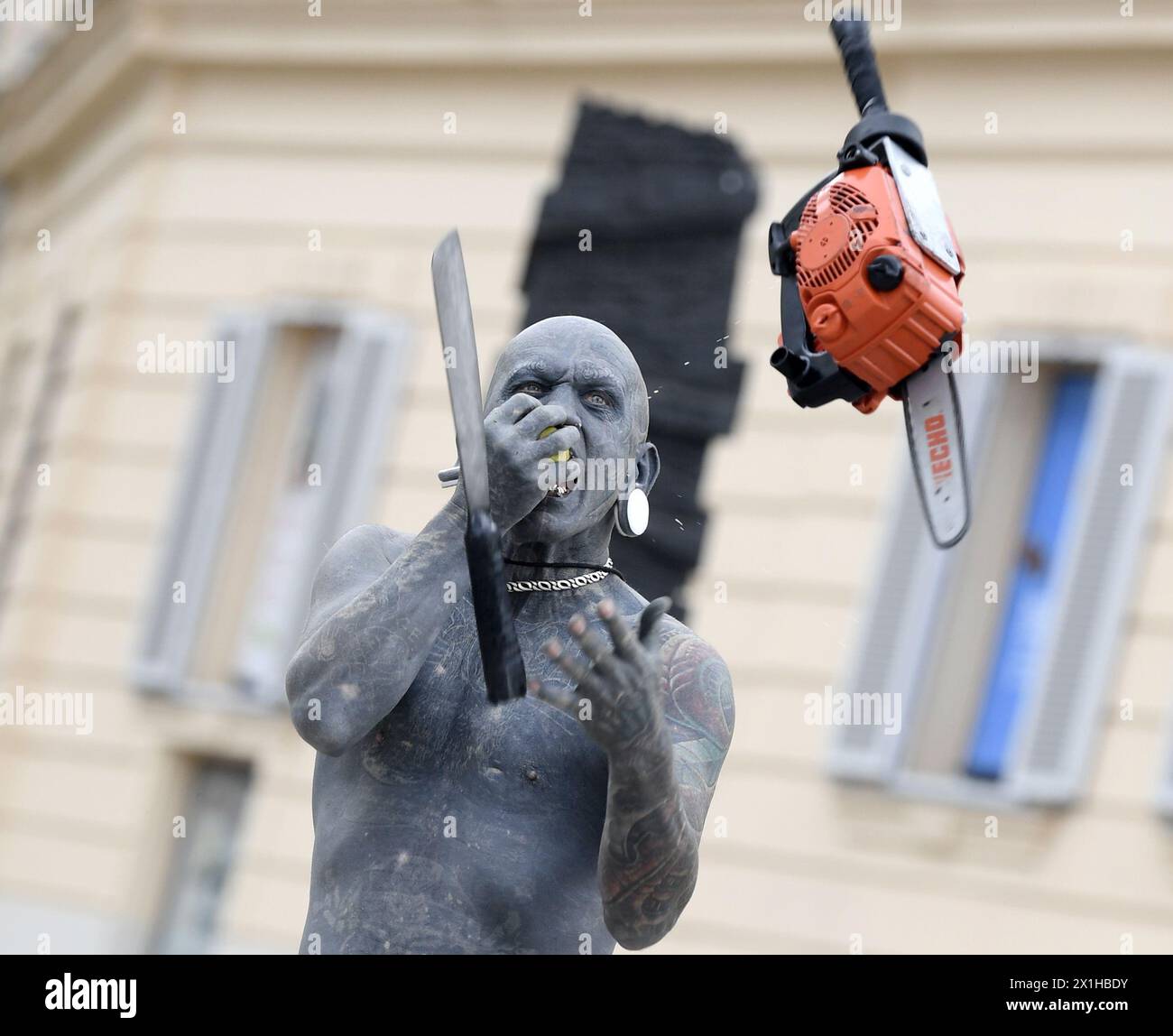 Lucky Diamond Rich during photo session with Austria Presse Agentur in ...