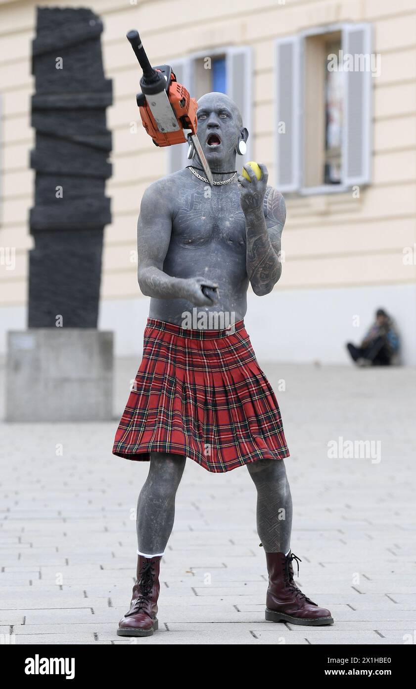 Lucky Diamond Rich during photo session with Austria Presse Agentur in ...