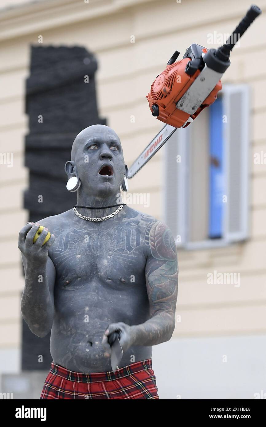 Lucky Diamond Rich during photo session with Austria Presse Agentur in ...