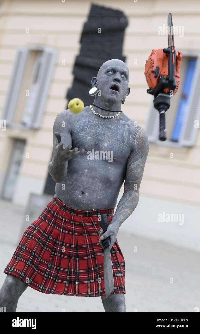 Lucky Diamond Rich during photo session with Austria Presse Agentur in ...