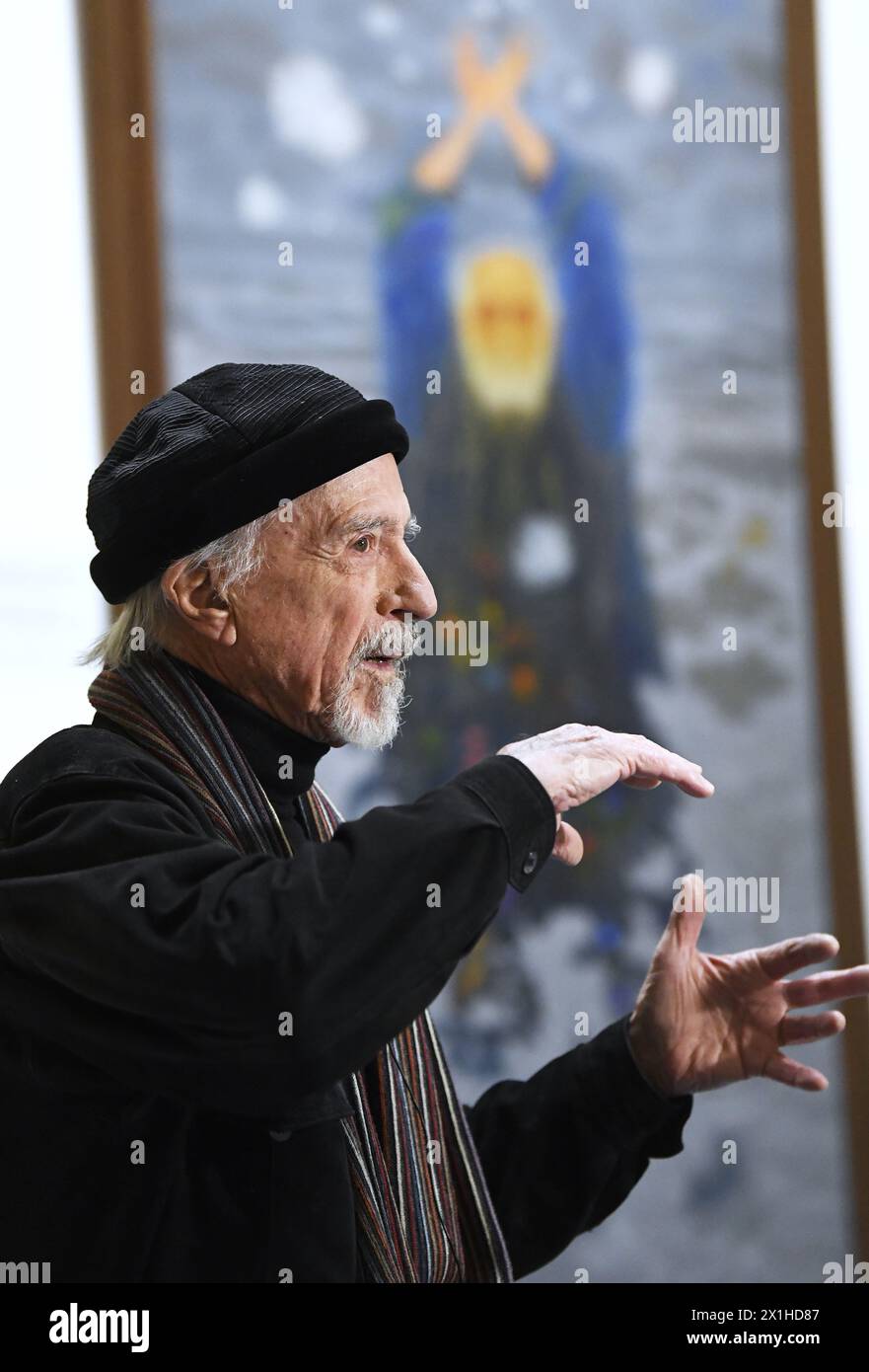 Austrian artist Arik Brauer during interview with Austria Presse ...