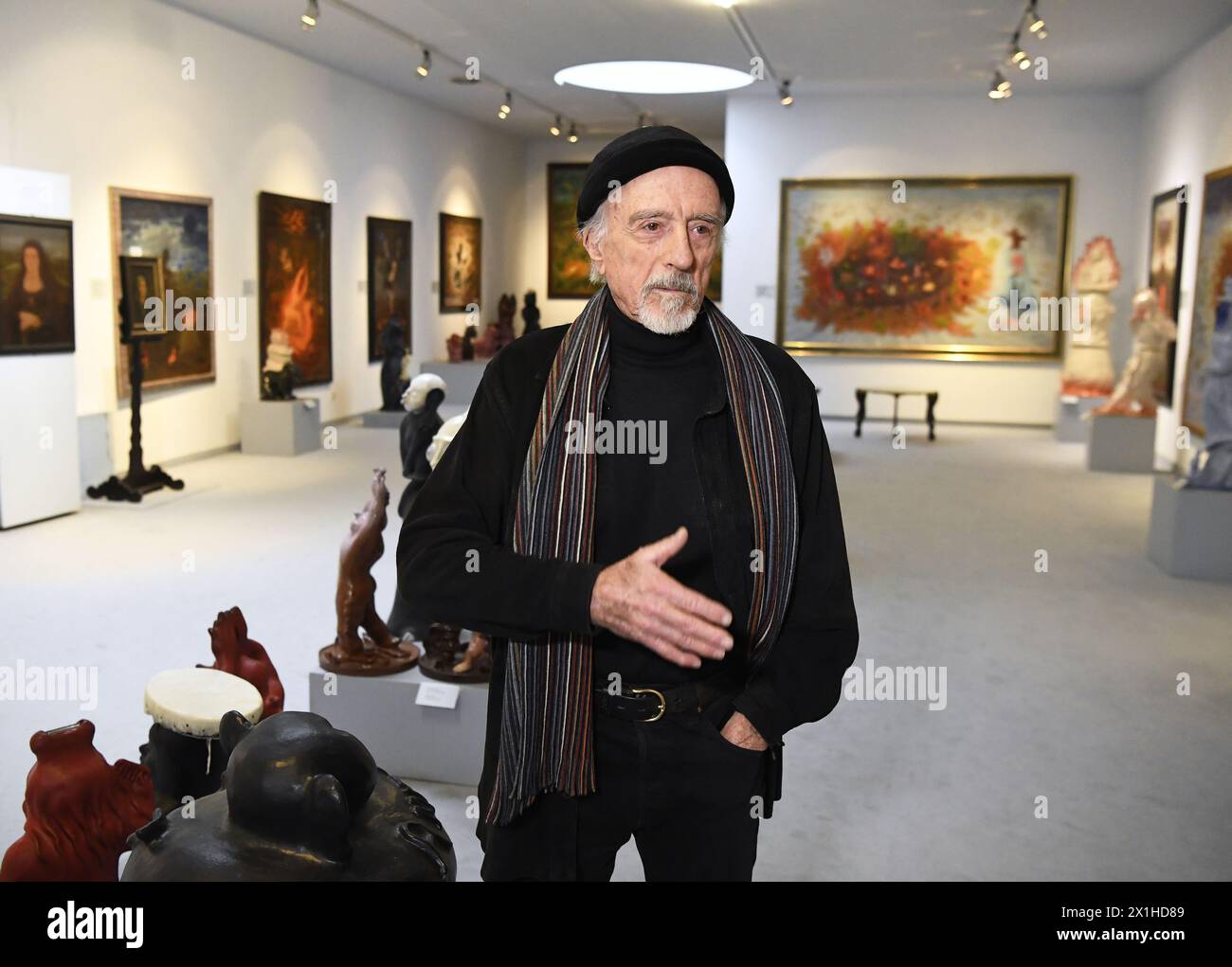 Austrian artist Arik Brauer during interview with Austria Presse ...