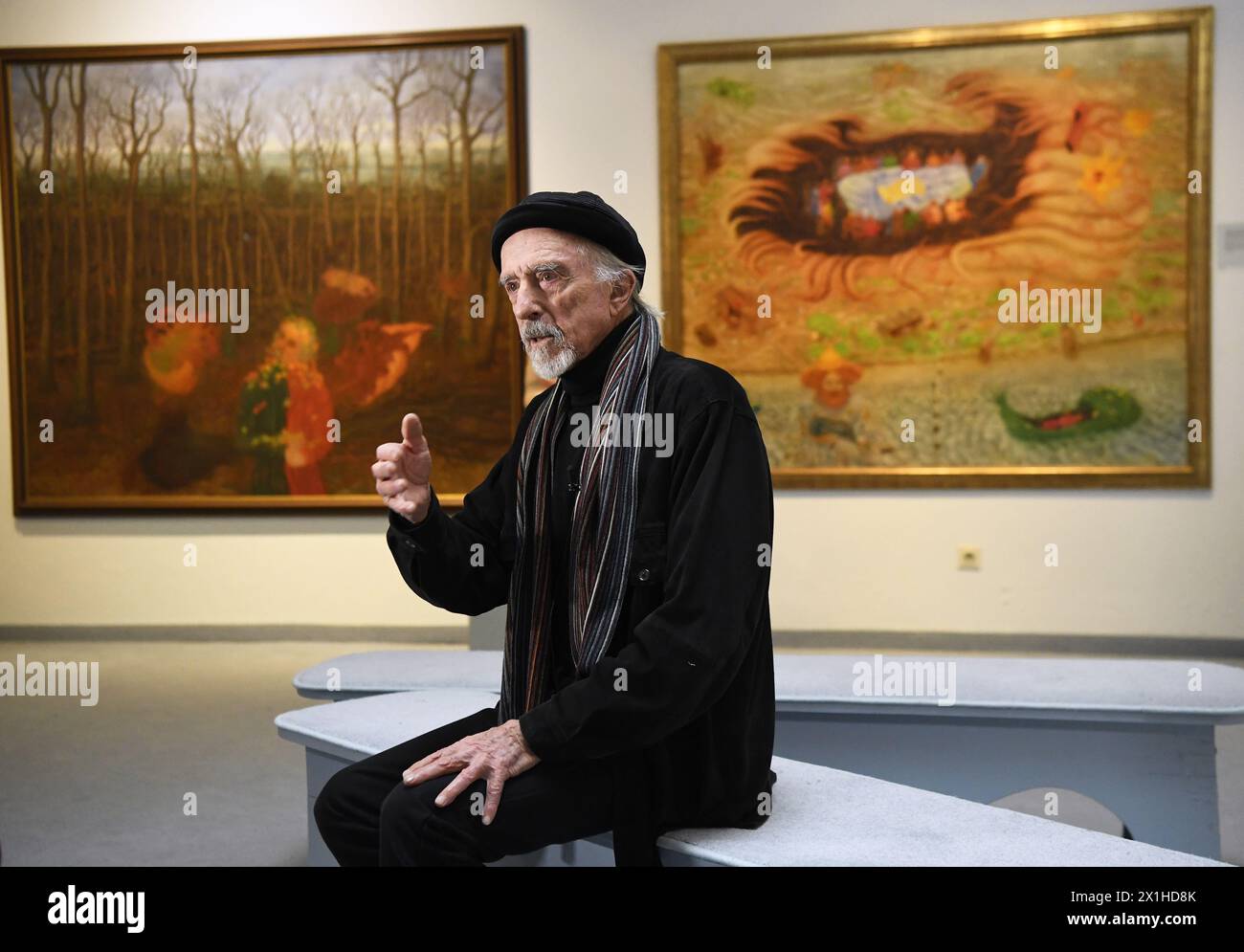 Austrian artist Arik Brauer during interview with Austria Presse ...