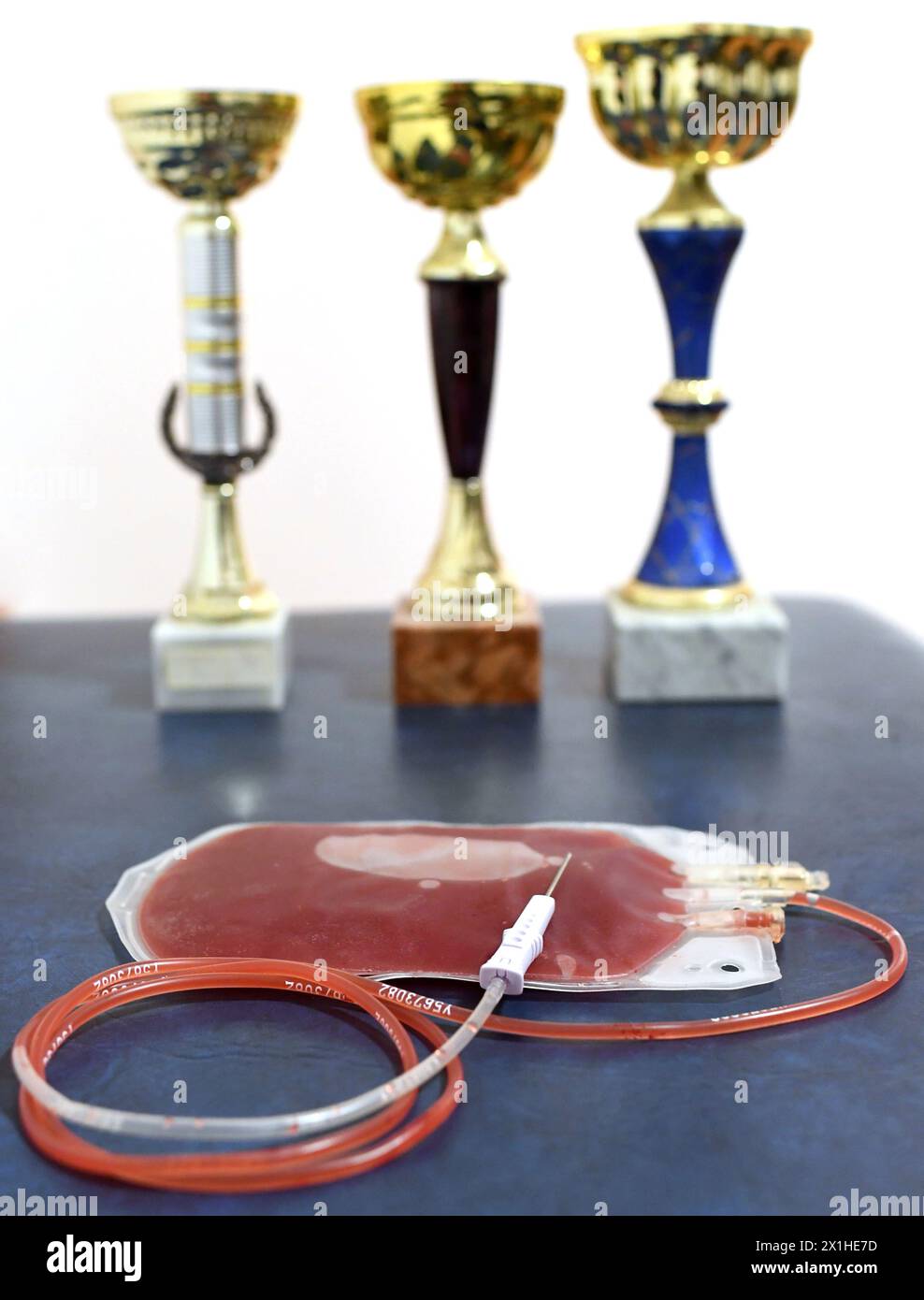 Illustration - blood doping to enhance athletic performance, picture ...