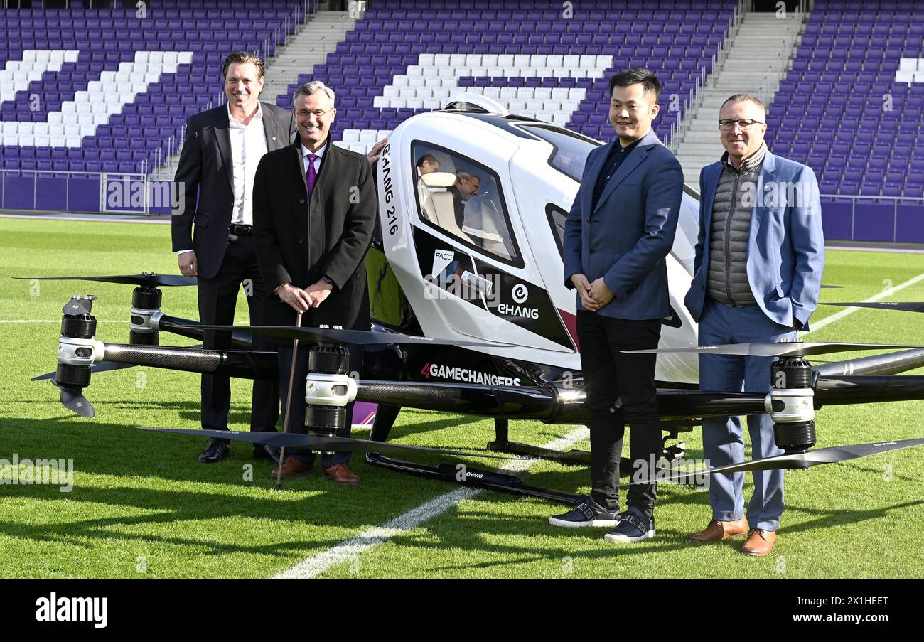 (LtoR) Michael Stix, CEO of media company ProSiebenSat.1PULS4, Norbert ...