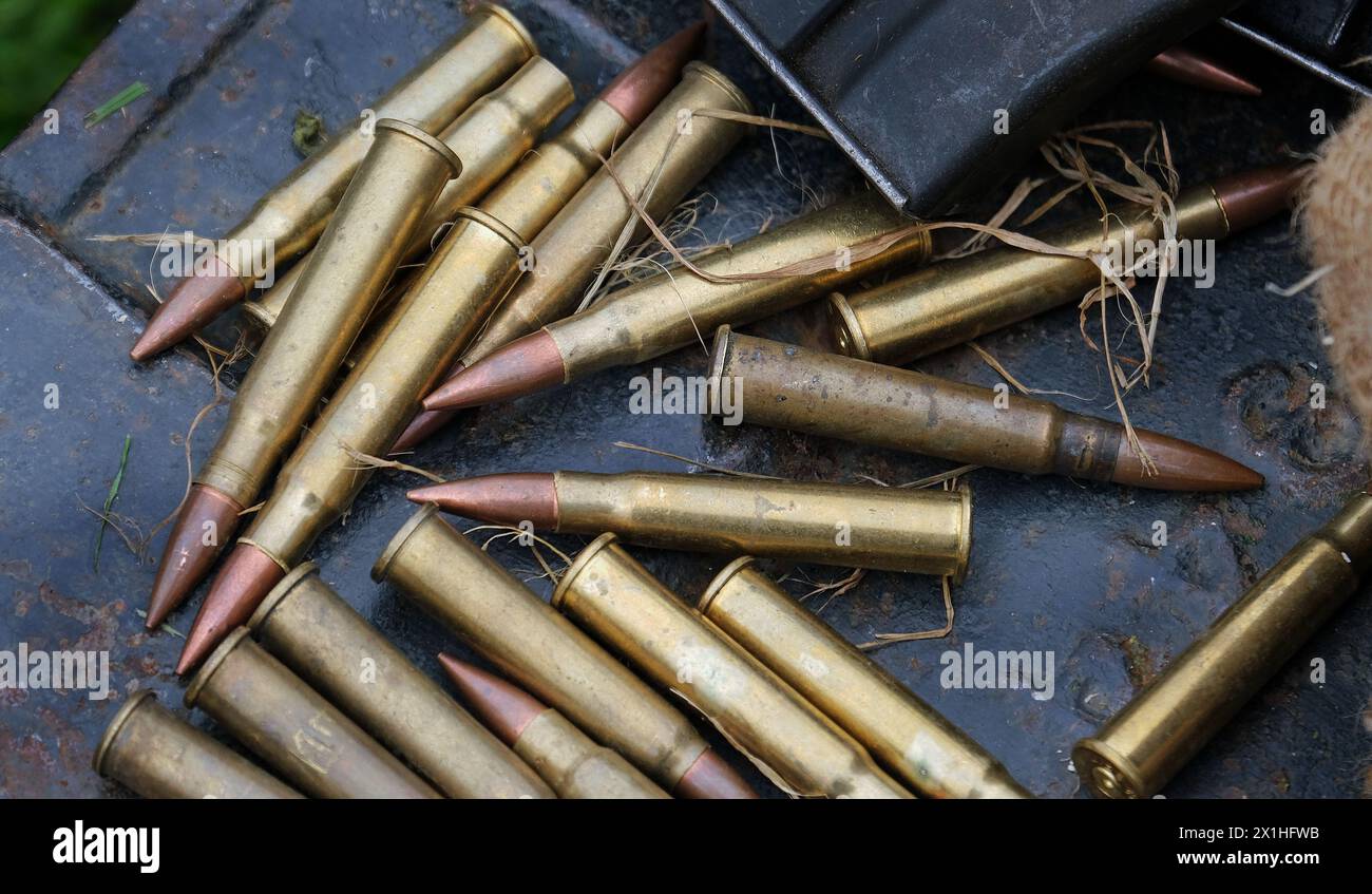 Second world war infantry small arms ammunition Stock Photo - Alamy