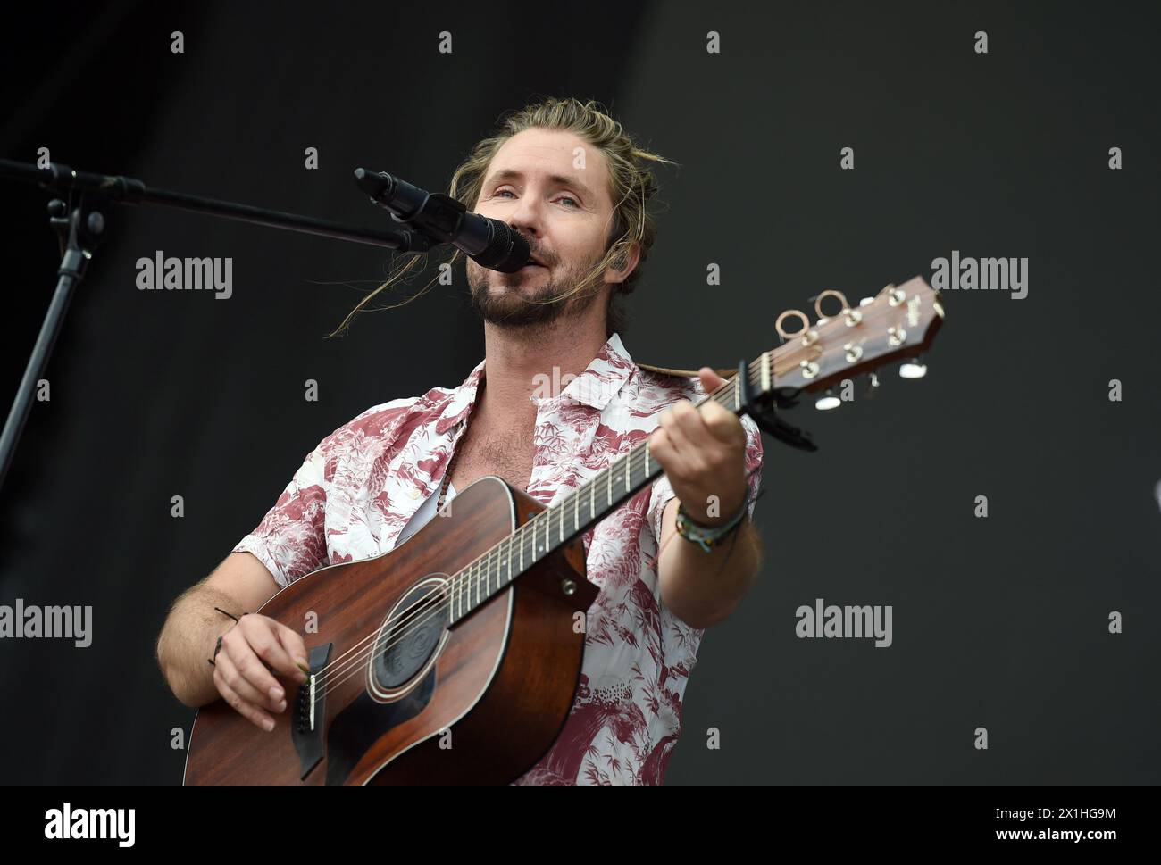 South African singer Jeremy Loops performing at the "Frequency 2019 ...