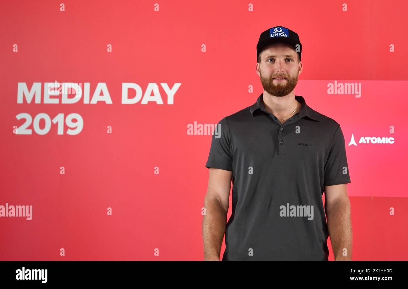 Marco Schwarz (AUT) poses during a media event in Salzburg on October ...