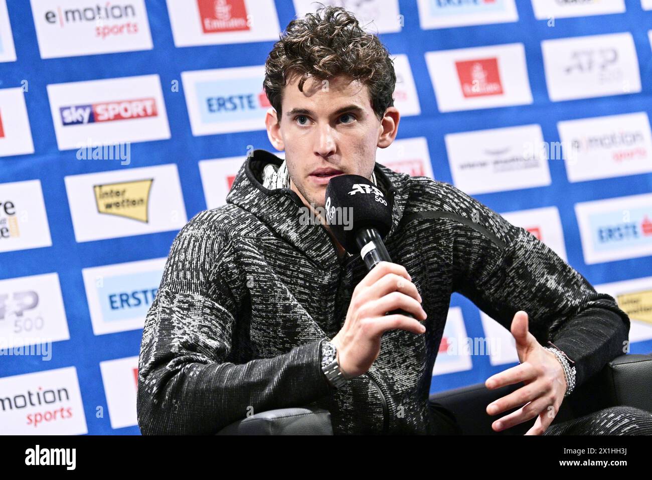 Austrian tennis player Dominic Thiem during ATP 500 Erste Bank Open ...