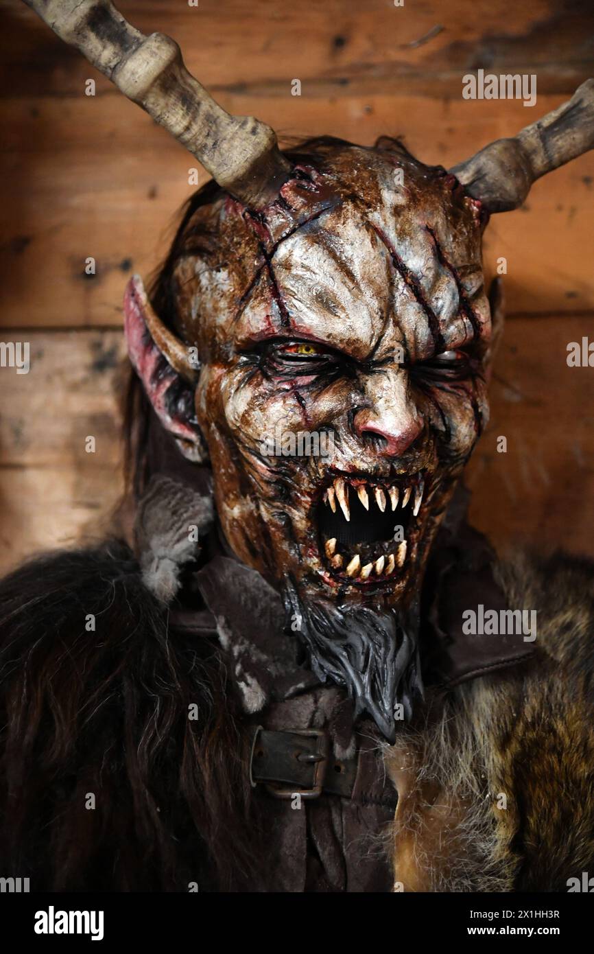 Feature - Krampus - Krampus and Perchten masks during exhibition on ...