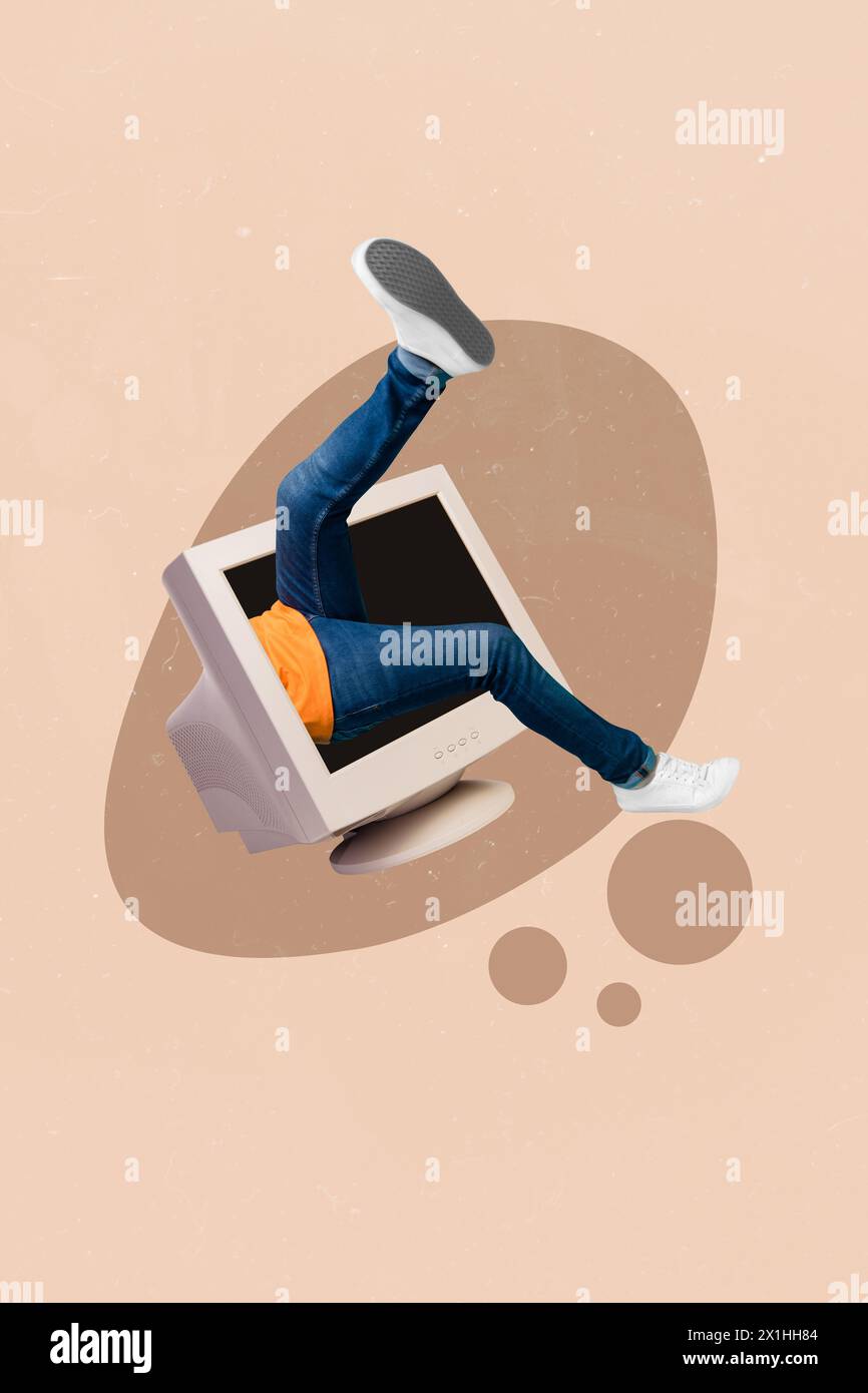 Trend sketch image photo collage of bodyless person incognito stand on ...