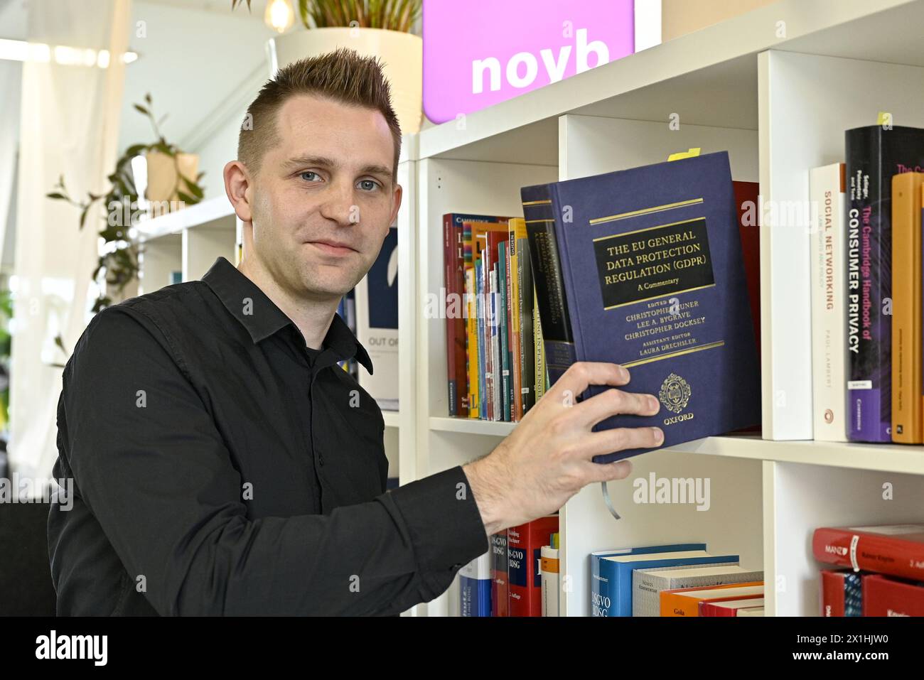 Austrian Activist Max Schrems during photo session at his office in Vienna, Austria, on July 15 ...