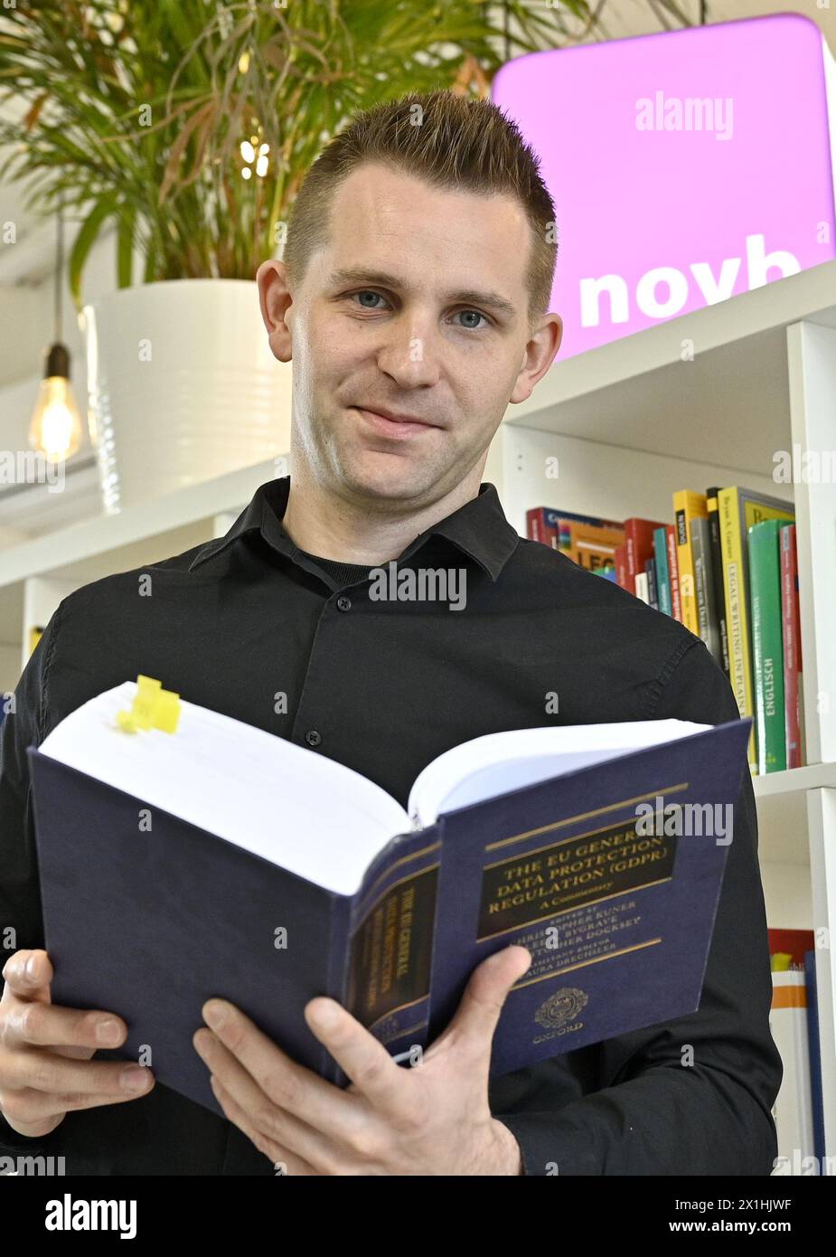 Austrian Activist Max Schrems during photo session at his office in Vienna, Austria, on July 15 ...