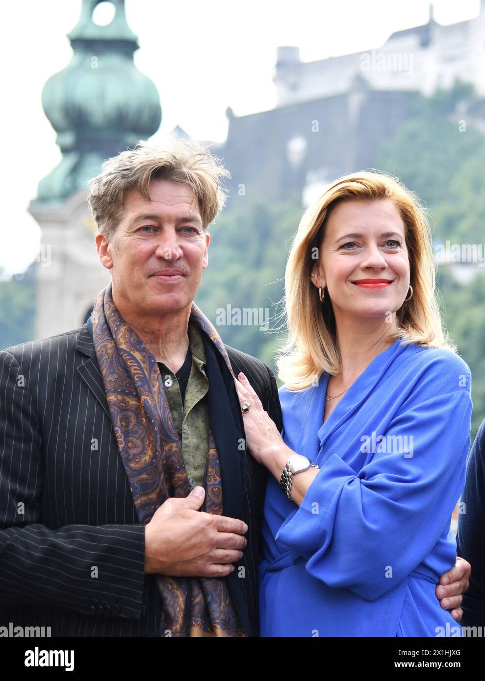 Austrian actor tobias moretti and german actress caroline peters hi-res ...