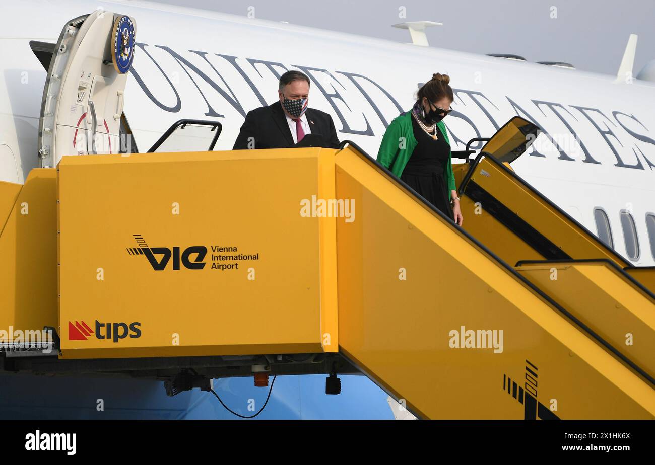 US Secretary of State Mike Pompeo and his wife Susan arrive at the ...