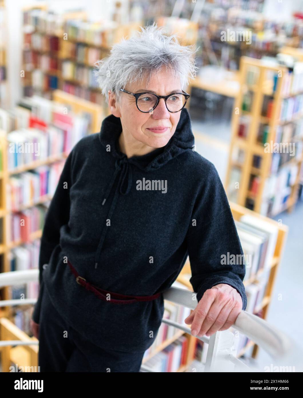 German writer Esther Kinsky during photo session in Vienna, Austria, on ...