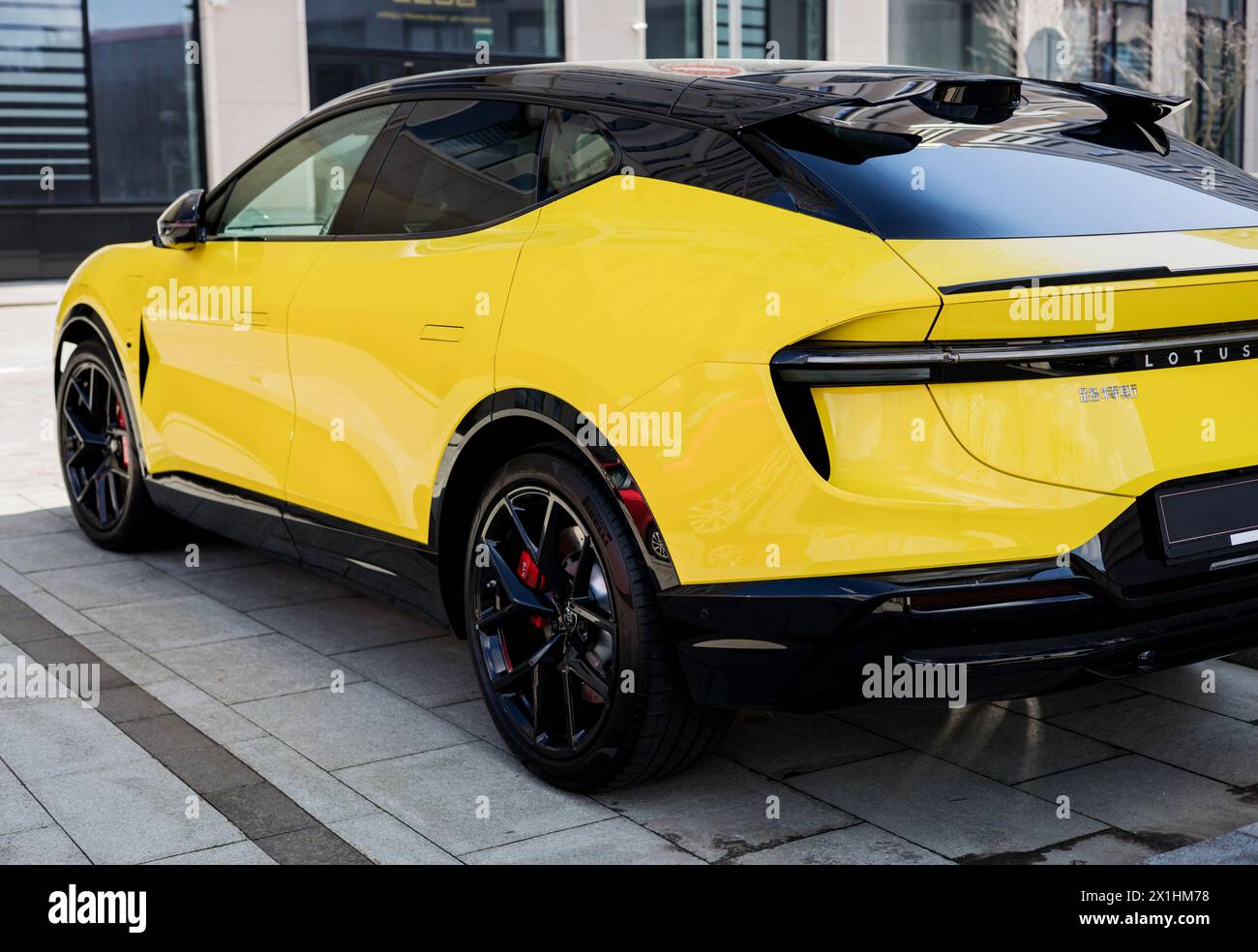 Minsk, Belarus, April 17, 2024 - Modern electric crossover Lotus Eletre ...