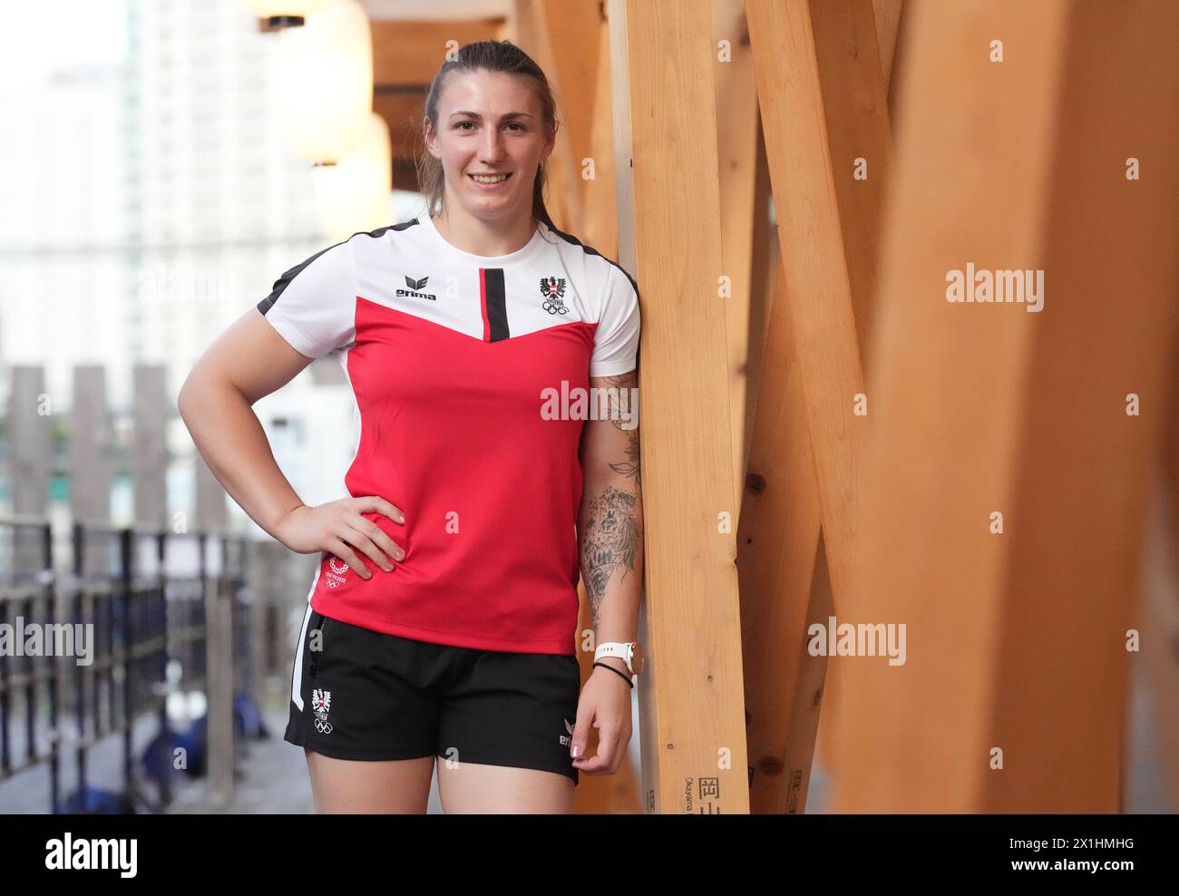 Michaela Polleres (Judo) on Wednesday, July 21, 2021, during an ...