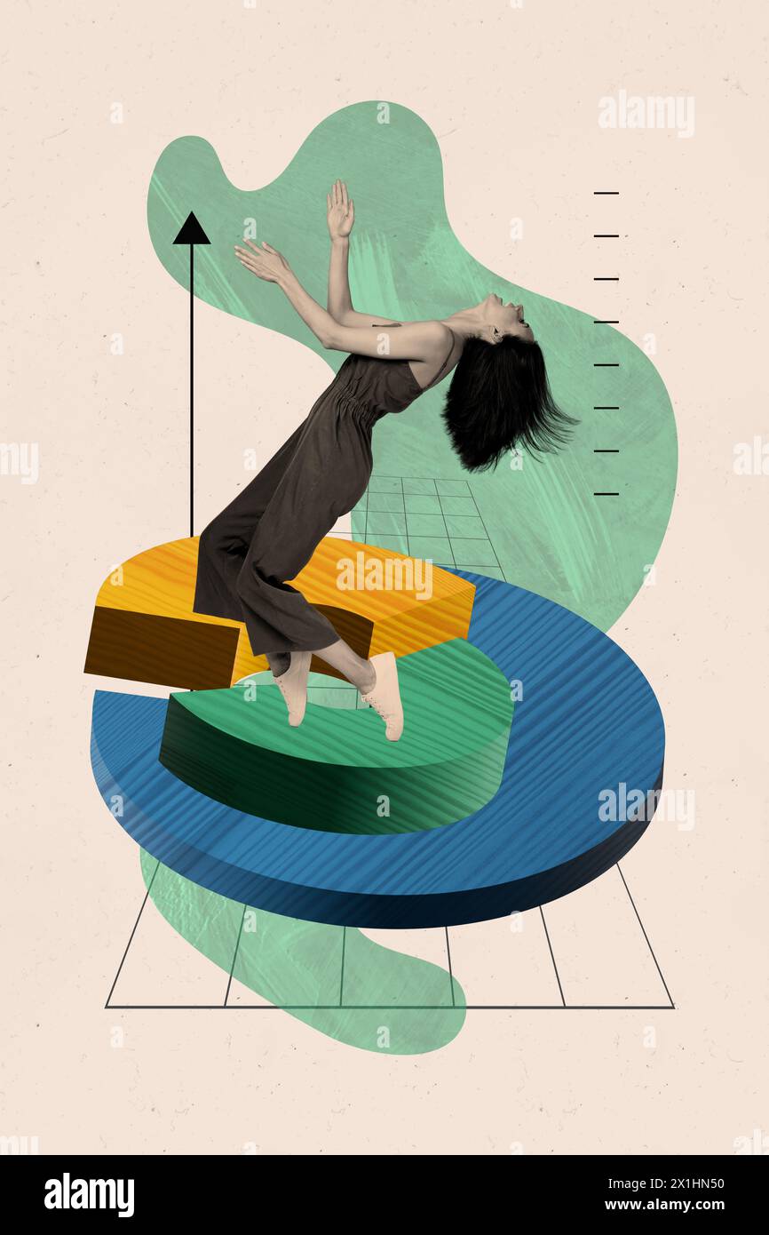 Collage picture of two female headless faceless body flowers instead ...