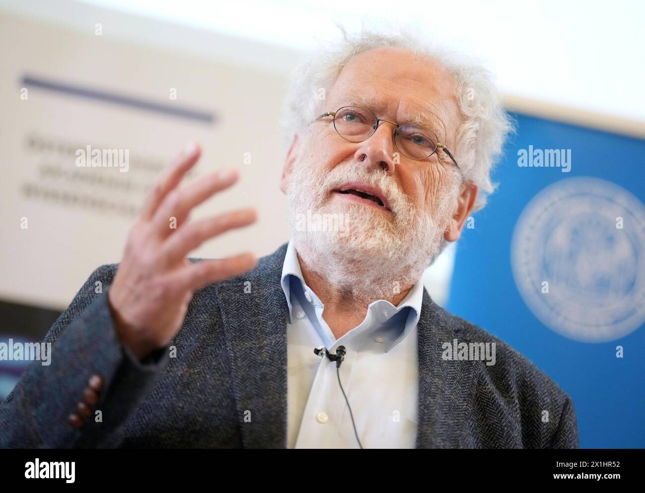 Austrian physicist Anton Zeilinger attends a press conference in Vienna ...