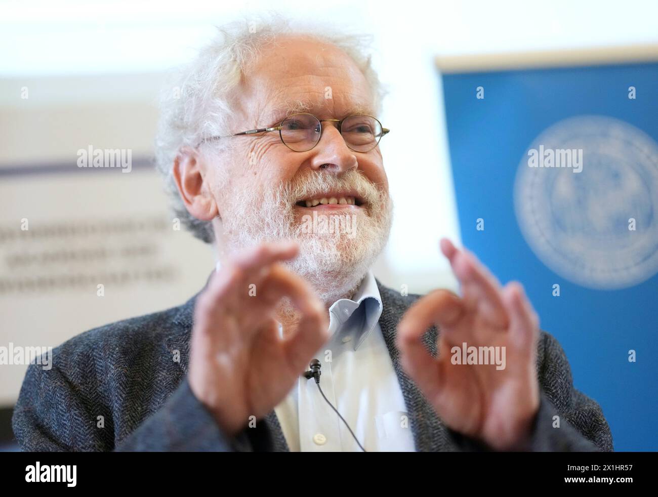 Austrian physicist Anton Zeilinger attends a press conference in Vienna ...