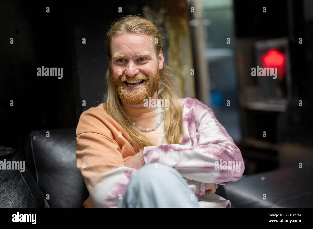 The British singer-songwriter Sam Ryder during interview with Austria ...