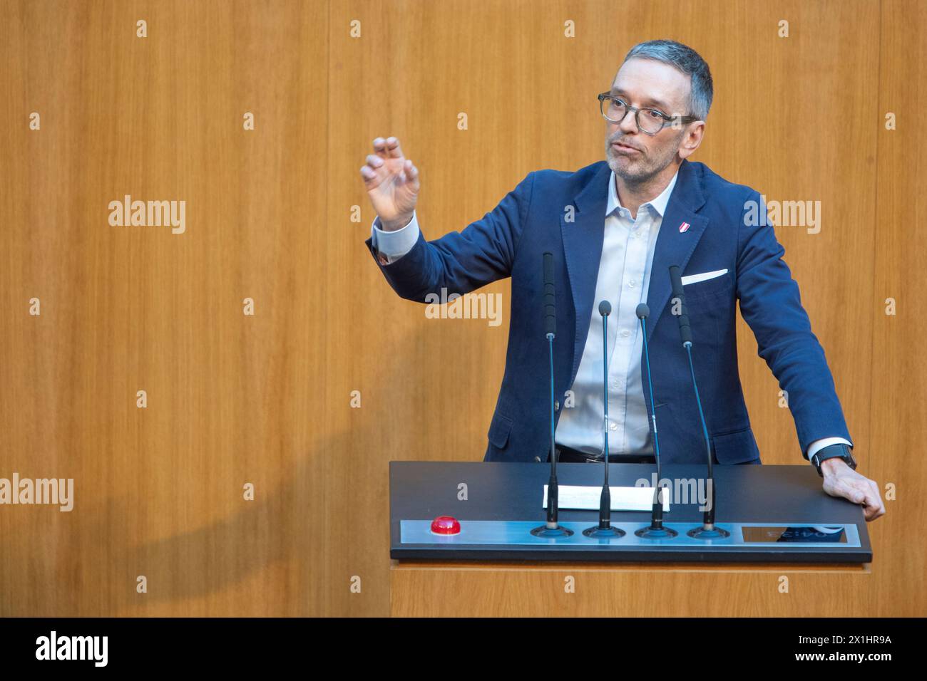 Vienna, Austria. 17th Apr, 2024. AUSTRIA; VIENNA; 20240417; Chairman of the Freedom Party of ...