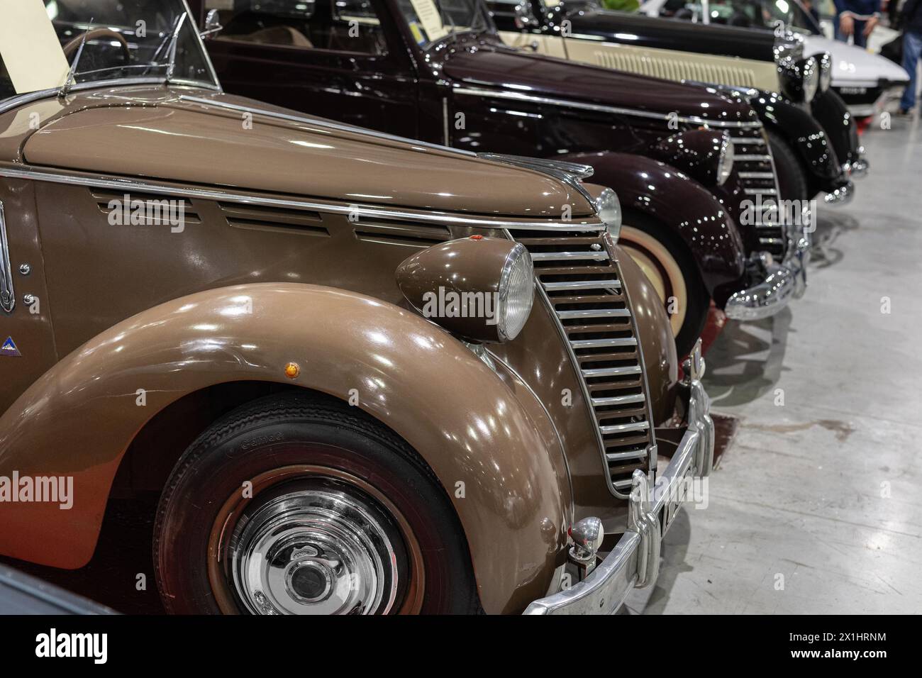 Group of Vintage Collector Cars on Exhibition Stock Photo - Alamy