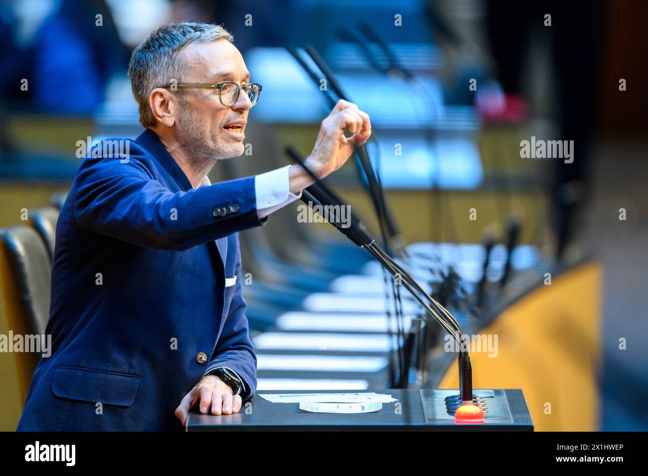 17.04.2024, Wien, AUT, Nationalrat, im Bild Bundesparteiobmann Herbert ...