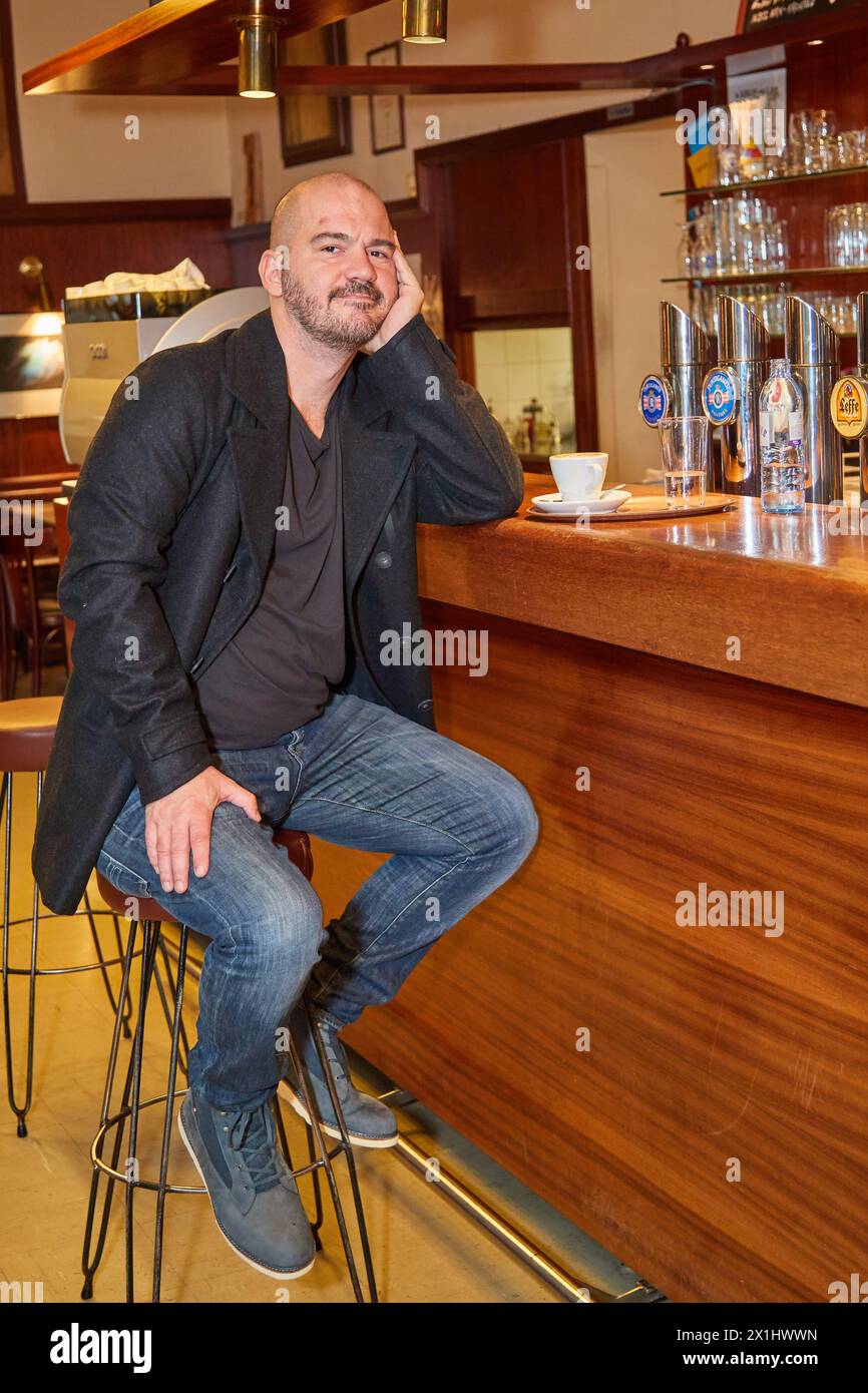 Austrian writer Thomas Glavinic during photo session at Cafe ...