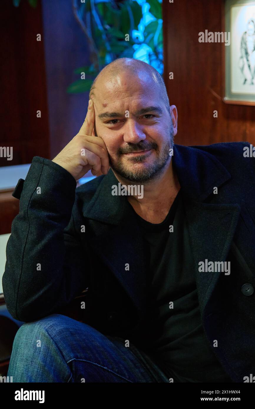 Austrian writer Thomas Glavinic during photo session at Cafe ...