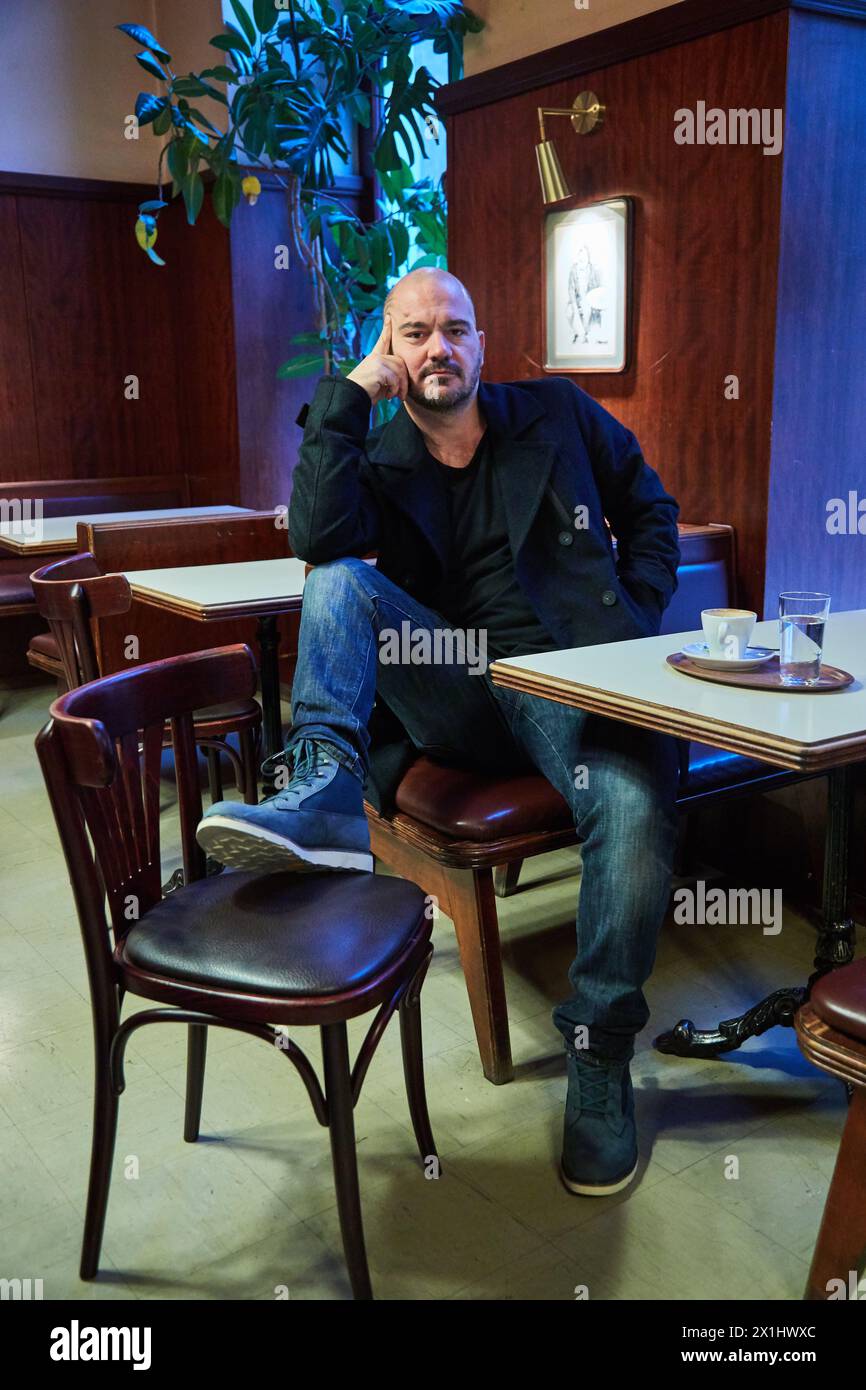 Austrian writer Thomas Glavinic during photo session at Cafe ...