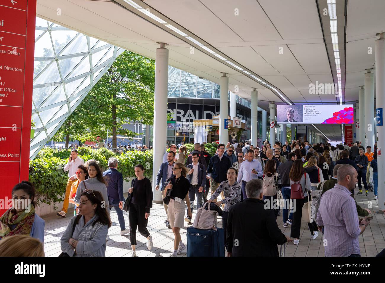 Milan, Italy - april 16 2024 -Salone del Mobile fair Milan design week ...