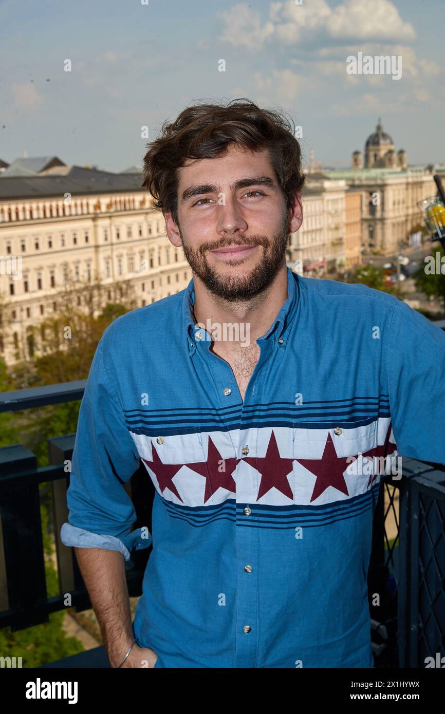 Spanish-German singer Álvaro Tauchert Soler during interview and ...