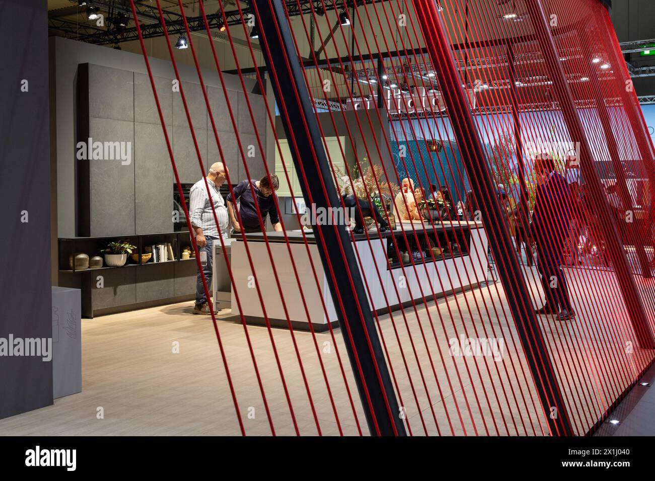 Milan, Italy - april 16 2024 -Salone del Mobile fair Milan design week ...