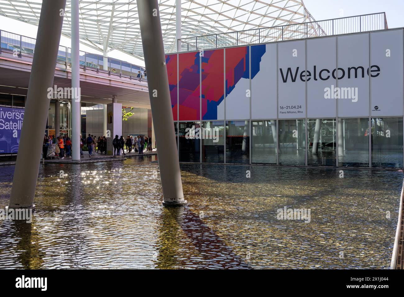 Milan, Italy - april 16 2024 -Salone del Mobile fair Milan design week ...