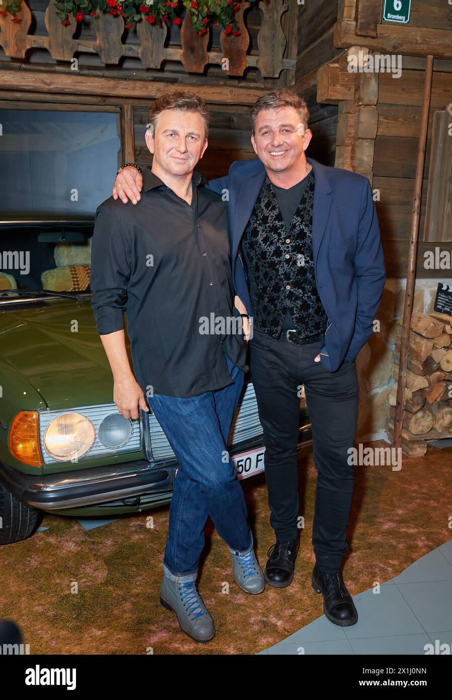 Austrian actor Hans Sigl attends the presentation of his wax figure at ...