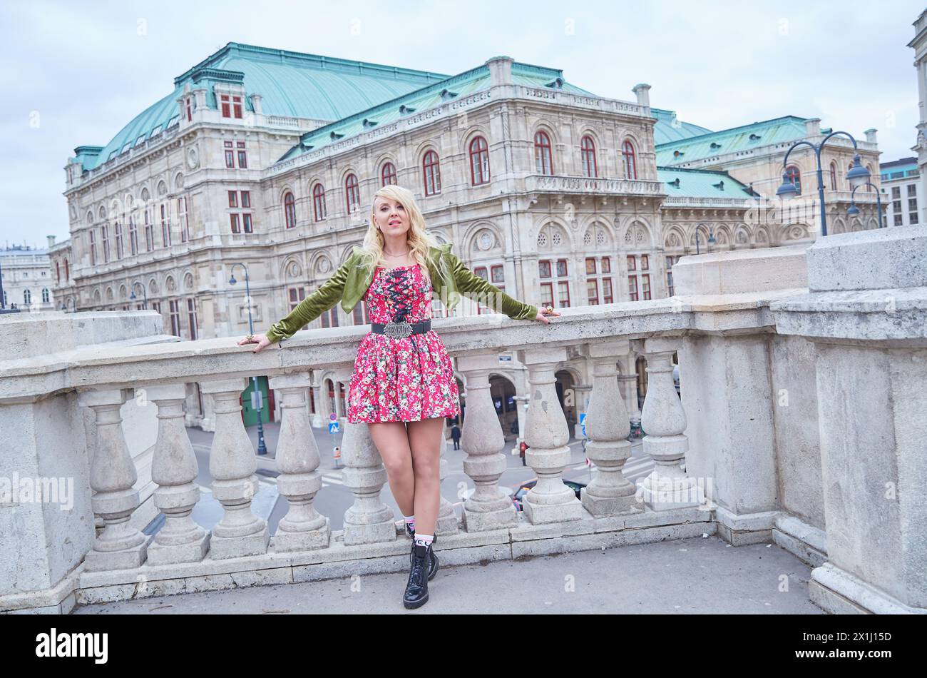 Austrian schlager singer Hannah (Hannah Hofer) during photo session at ...