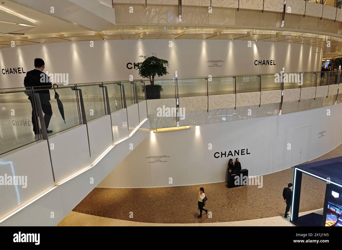 SHANGHAI, CHINA - APRIL 17, 2024 - A two-story CHANEL store is under ...
