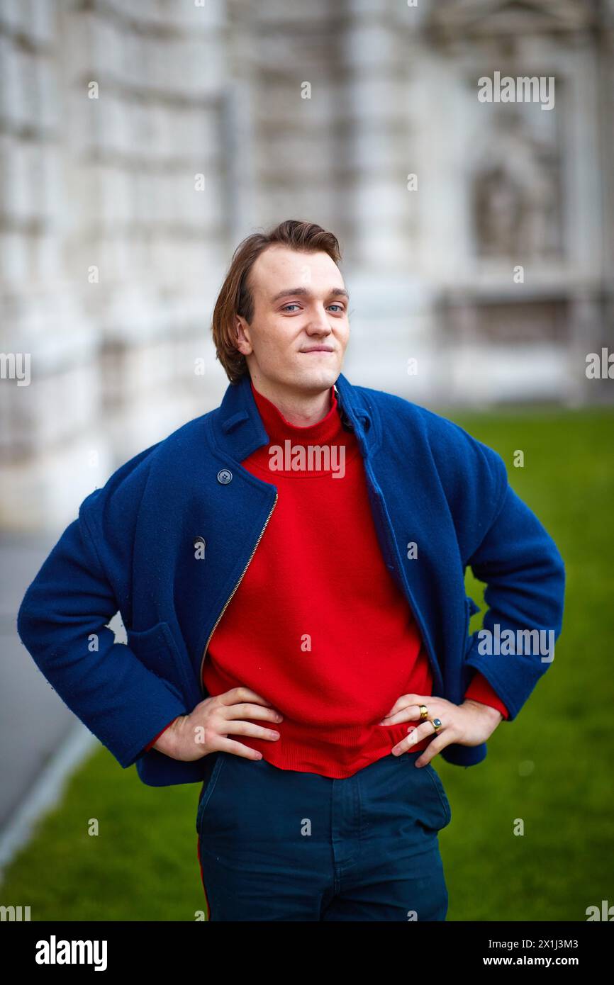 German actor Jan BÜLOW during interview and photo shooting in Vienna ...