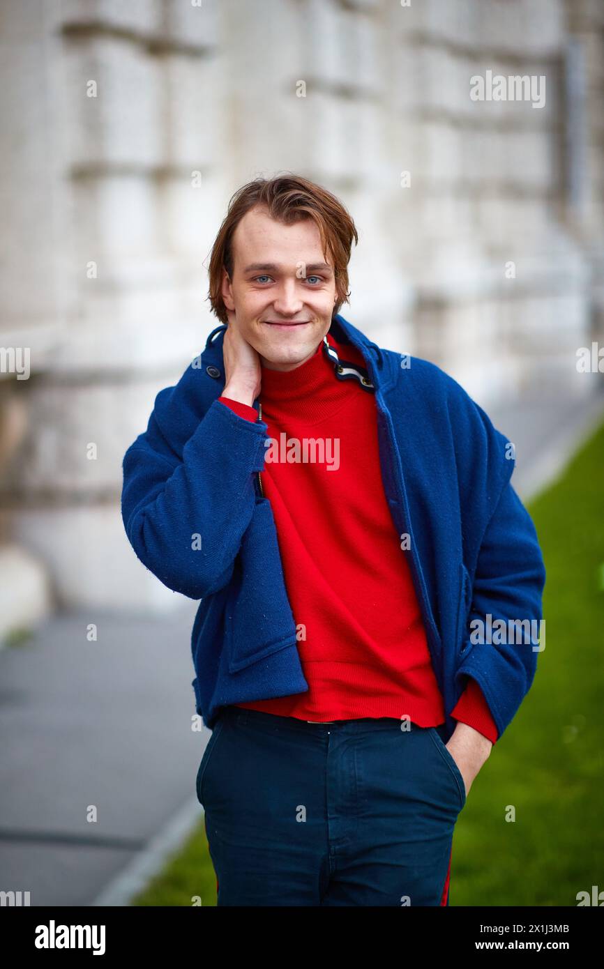 German actor Jan BÜLOW during interview and photo shooting in Vienna ...