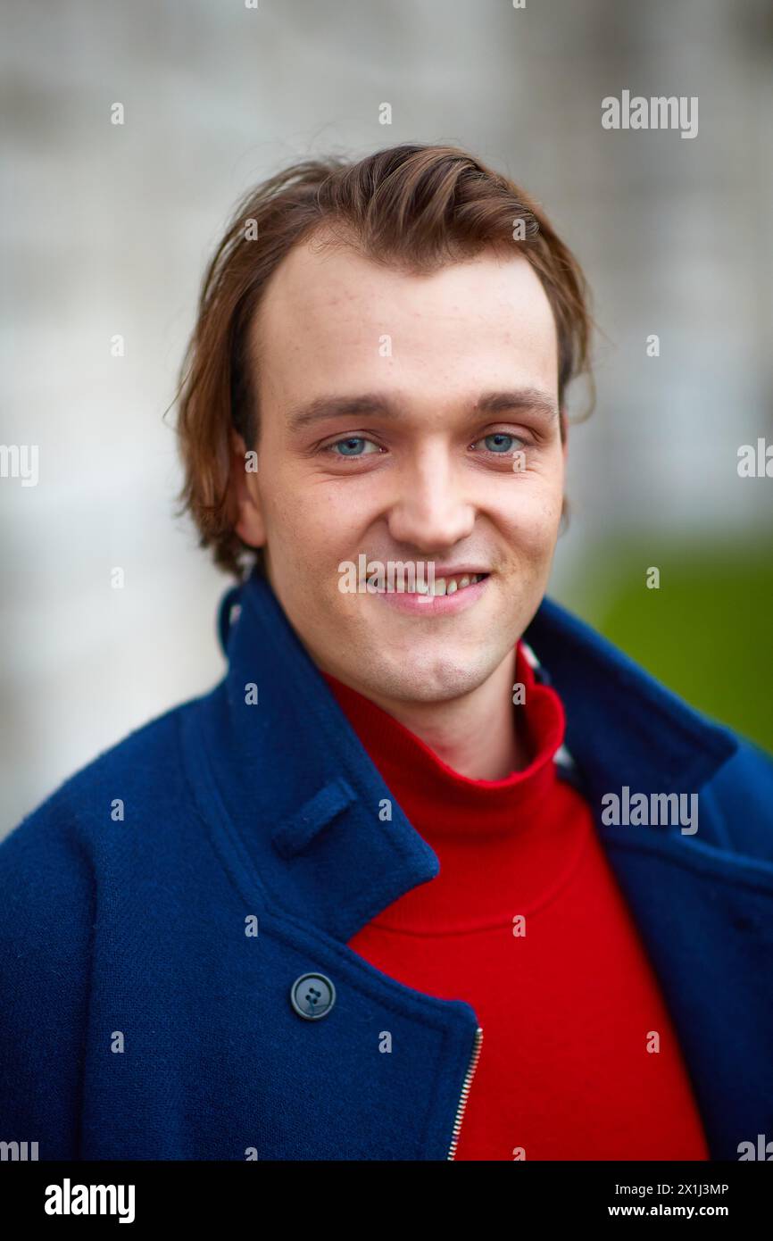 German actor Jan BÜLOW during interview and photo shooting in Vienna ...